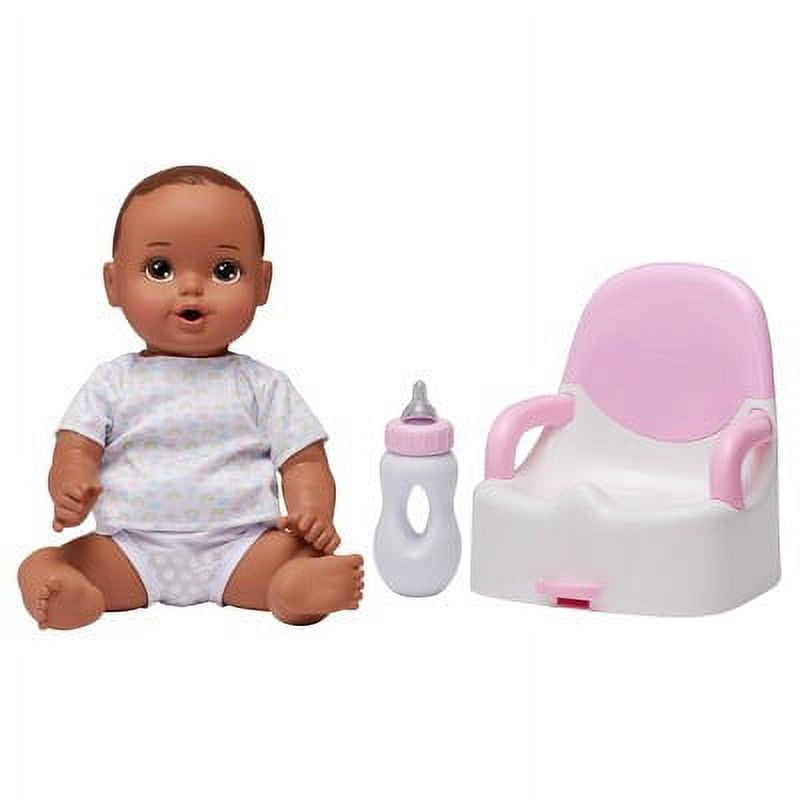 Perfectly Cute Feed & Wet 14" Baby Set - Dark Brunette with Brown Eyes ...