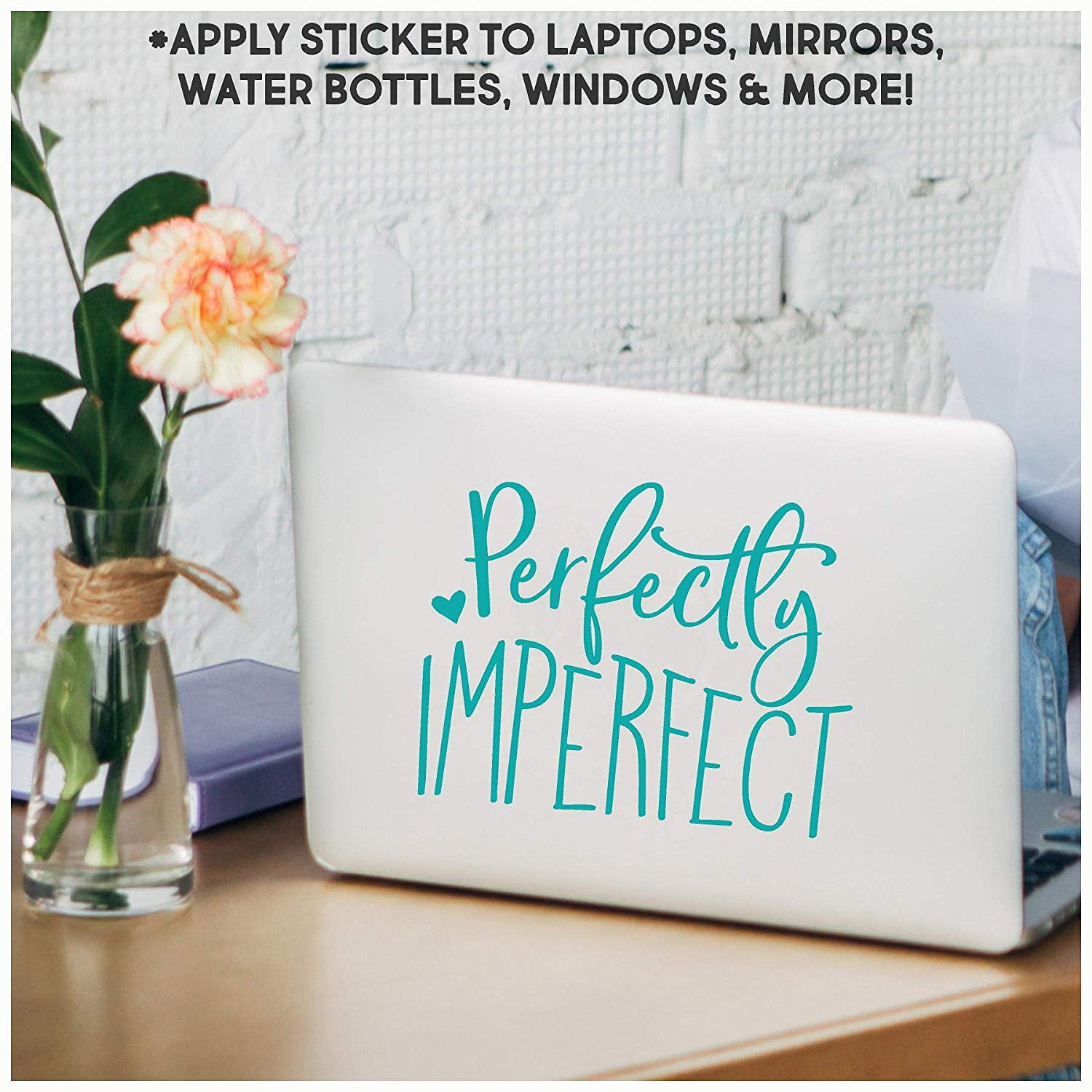 Perfectly Imperfect Motivational Vinyl Lettering Wall Decal Sticker ...