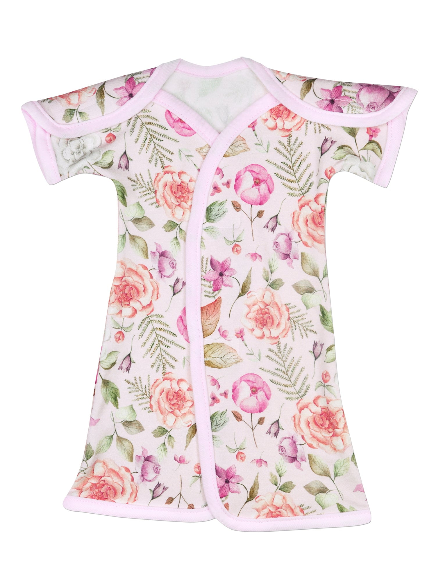 Perfectly Preemie Boy’s & Girl’s Open-Shoulder Bamboo NICU Gown ...