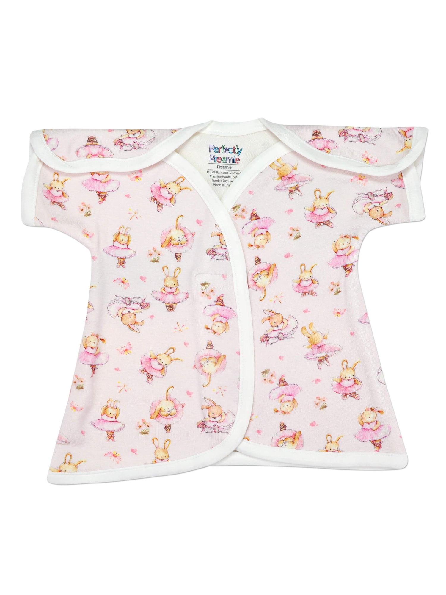 Perfectly Preemie Girl’s Open-Shoulder Bamboo NICU Shirt (Preemie ...