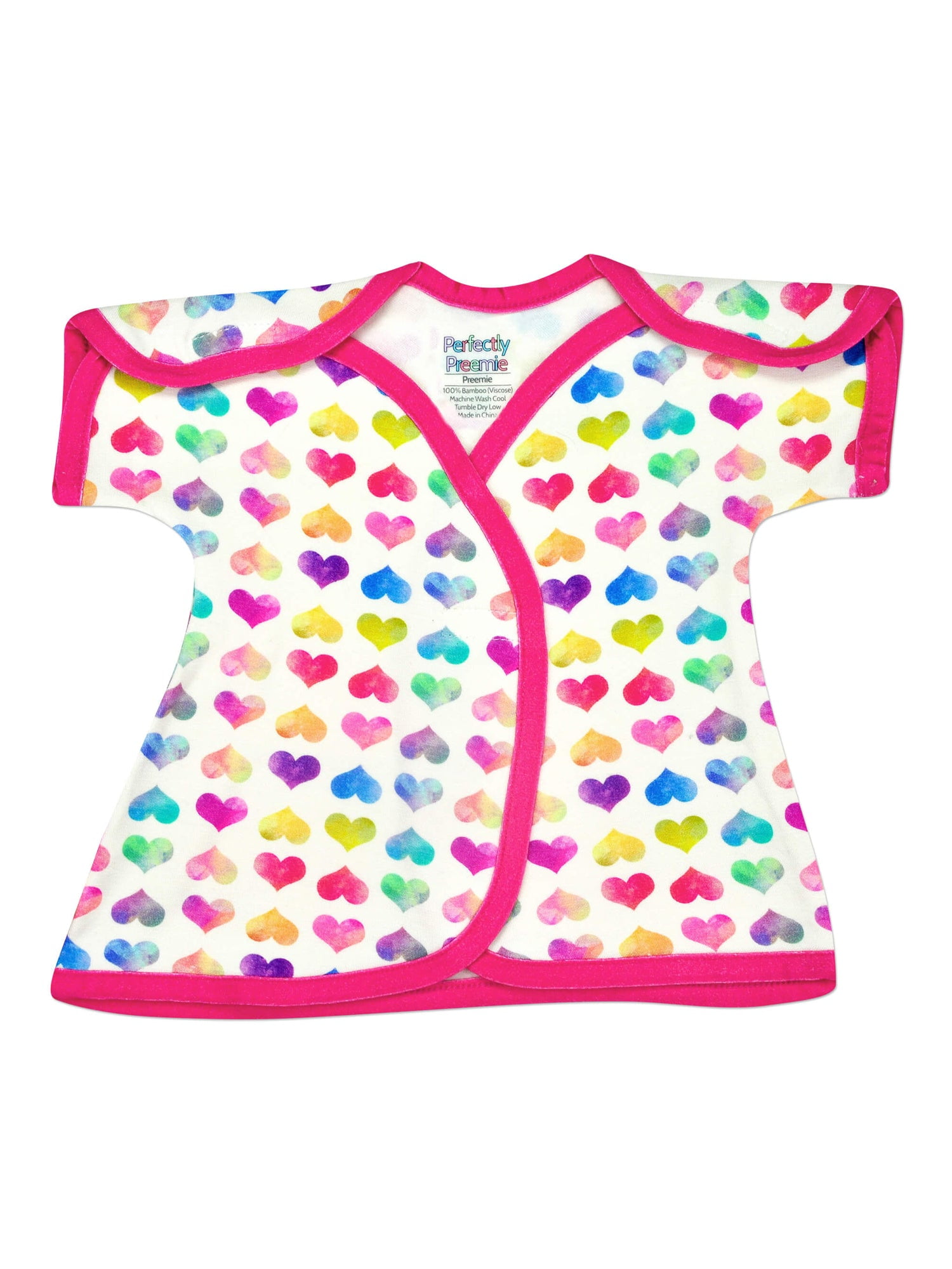 Perfectly Preemie Girl’s Open-Shoulder Bamboo NICU Shirt (Preemie ...