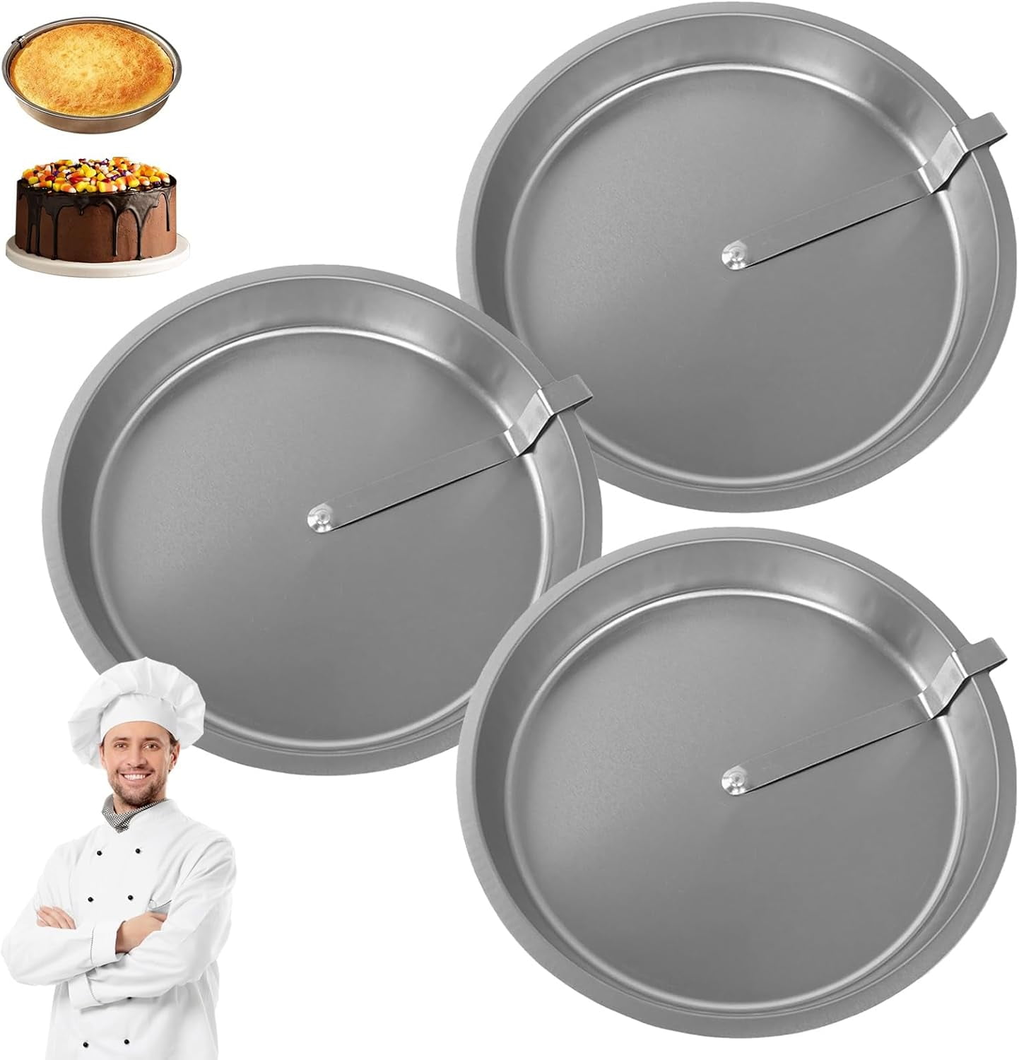 Perfectly release cake mold, 9.7-inch quick-release cake mold set, with ...