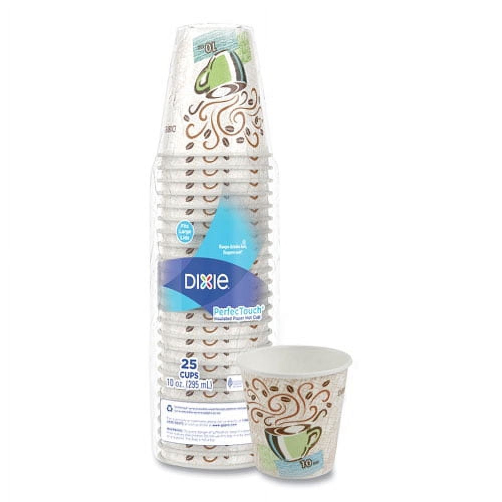 Perfectouch Paper Hot Cups, 10 Oz, Coffee Haze Design, 25/pack | Bundle ...