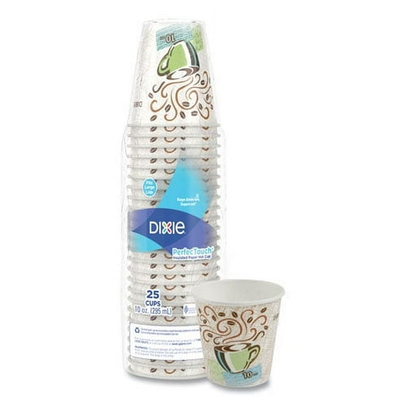 Perfectouch Paper Hot Cups, 10 Oz, Coffee Haze Design, 25/pack ...