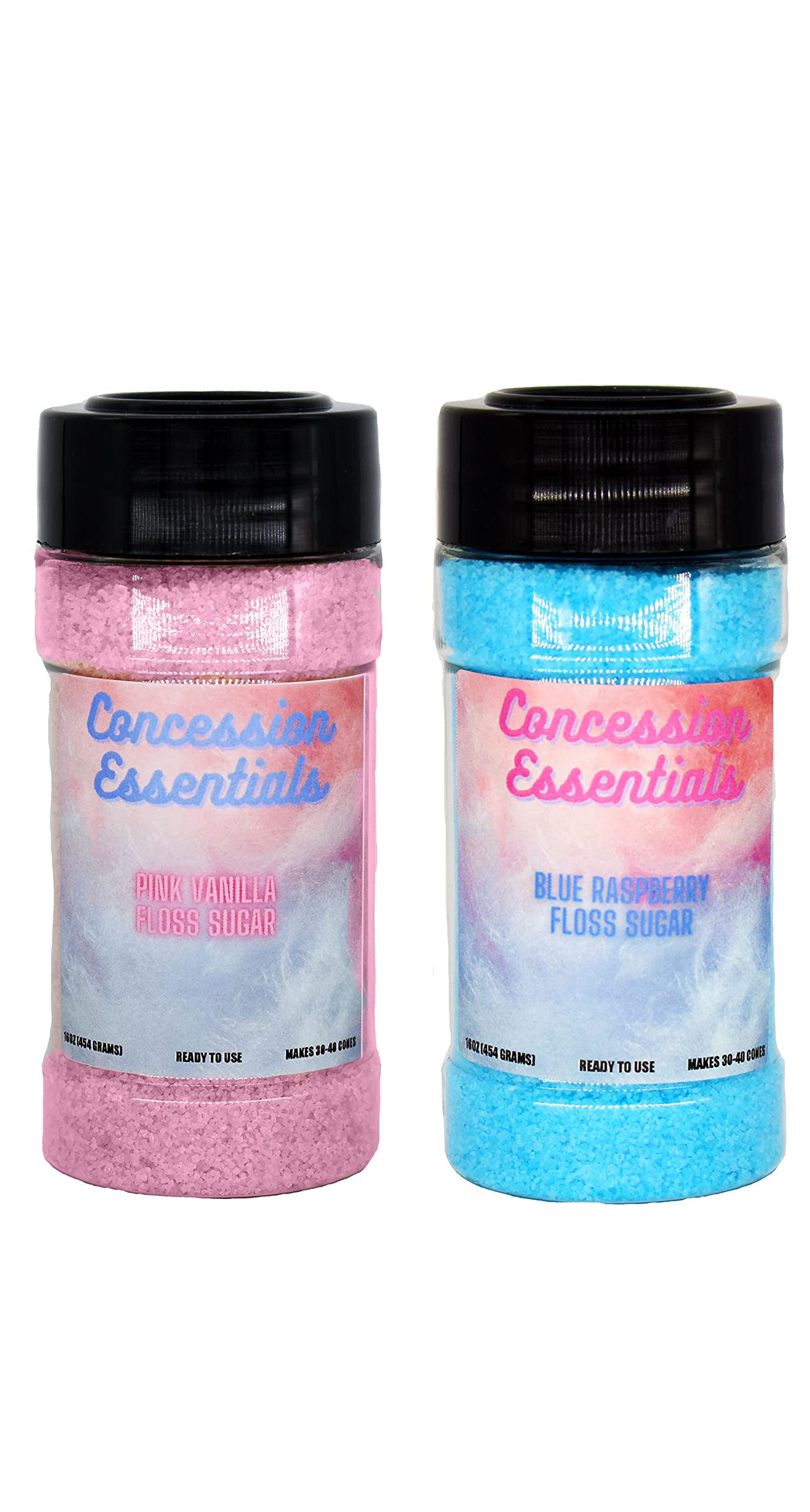 Perfectware 2ct- 16oz SCH4 Jars of Cotton Candy Floss Sugar (Pink ...