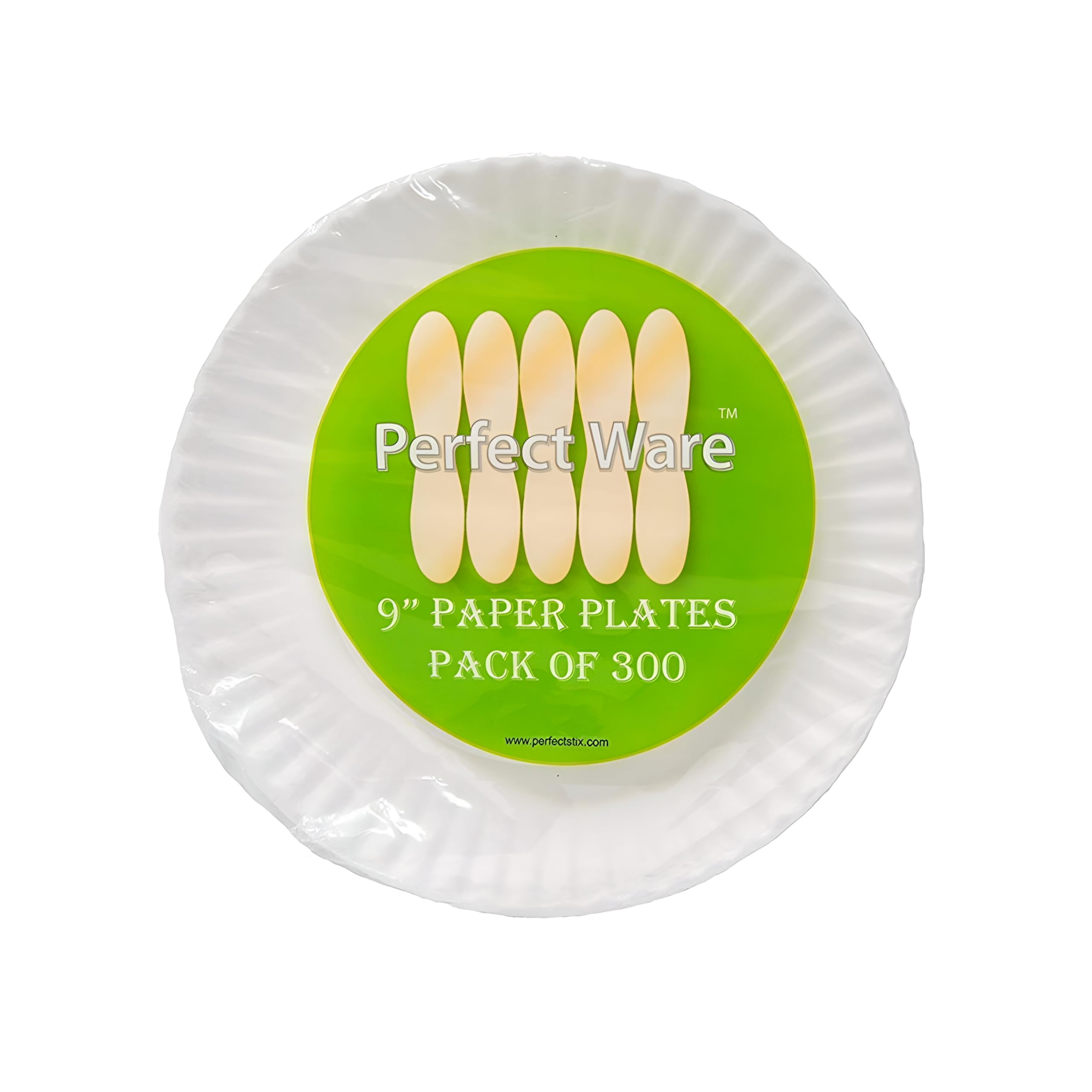 Perfectware 9 Inch White IFF17 Paper Plates 300ct - Walmart.com