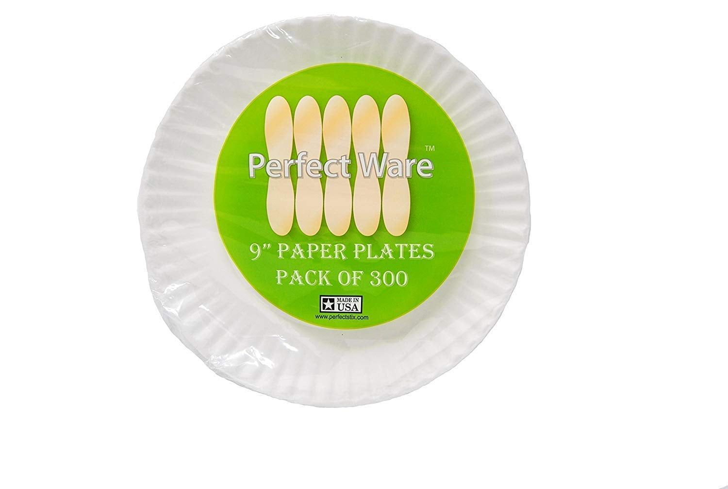 Perfectware 9 Inch White Paper Plates 300ct C35 - Walmart.com