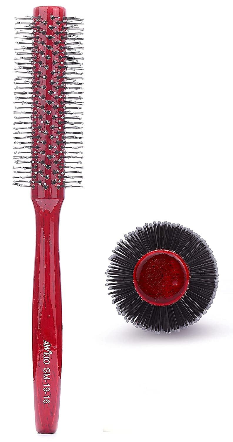 Perfehair 1.5 inch Small Round Hair Brush, Soft Nylon Bristles, Blow ...