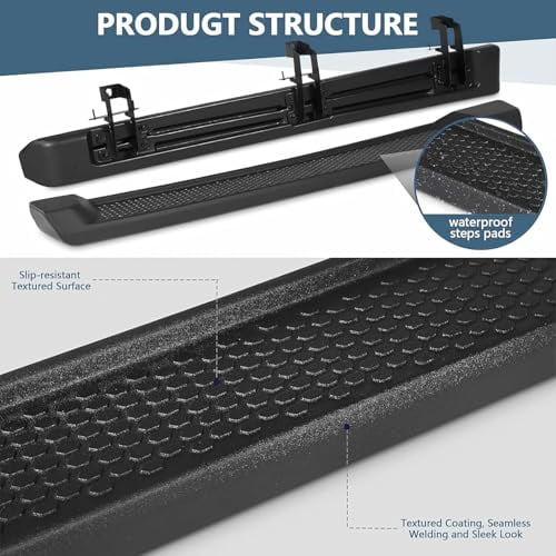 Perfit Liner 6 inch Running Boards & Side Steps Compatible with 2018 ...