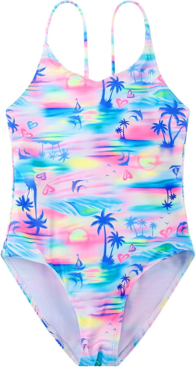 Perfitgift Girls One Piece Swimsuit Beach Bathing Suit Swimwear for ...
