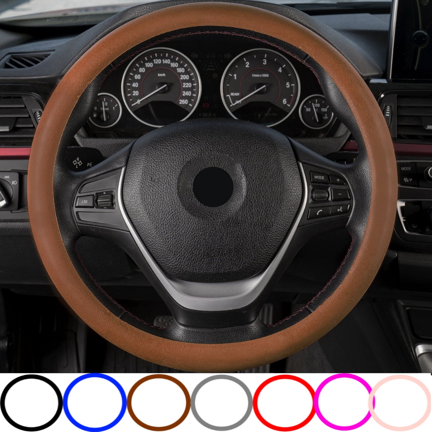 Perflex Universal Silicone Steering Wheel Cover, Fits Steering Wheels ...
