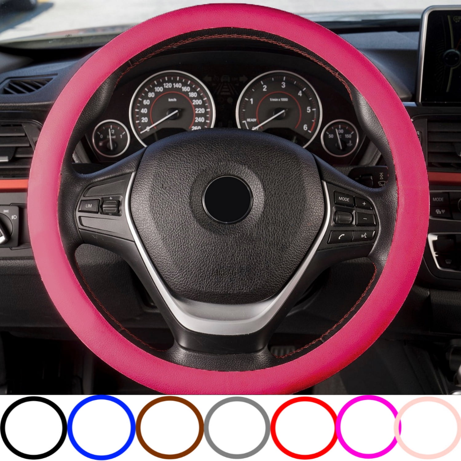 Perflex Universal Silicone Steering Wheel Cover, Fits Steering Wheels ...