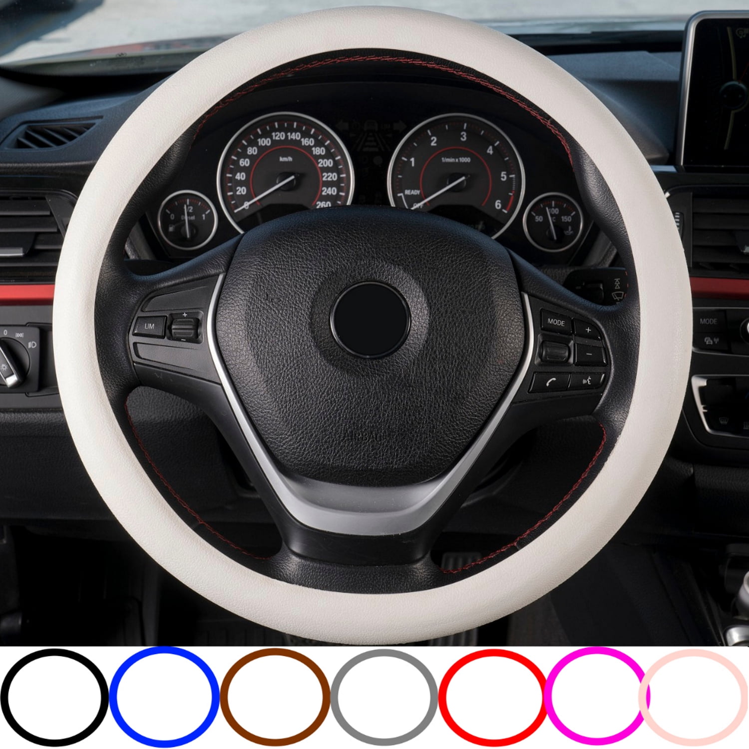 Perflex Universal Silicone Steering Wheel Cover, Fits Steering Wheels ...