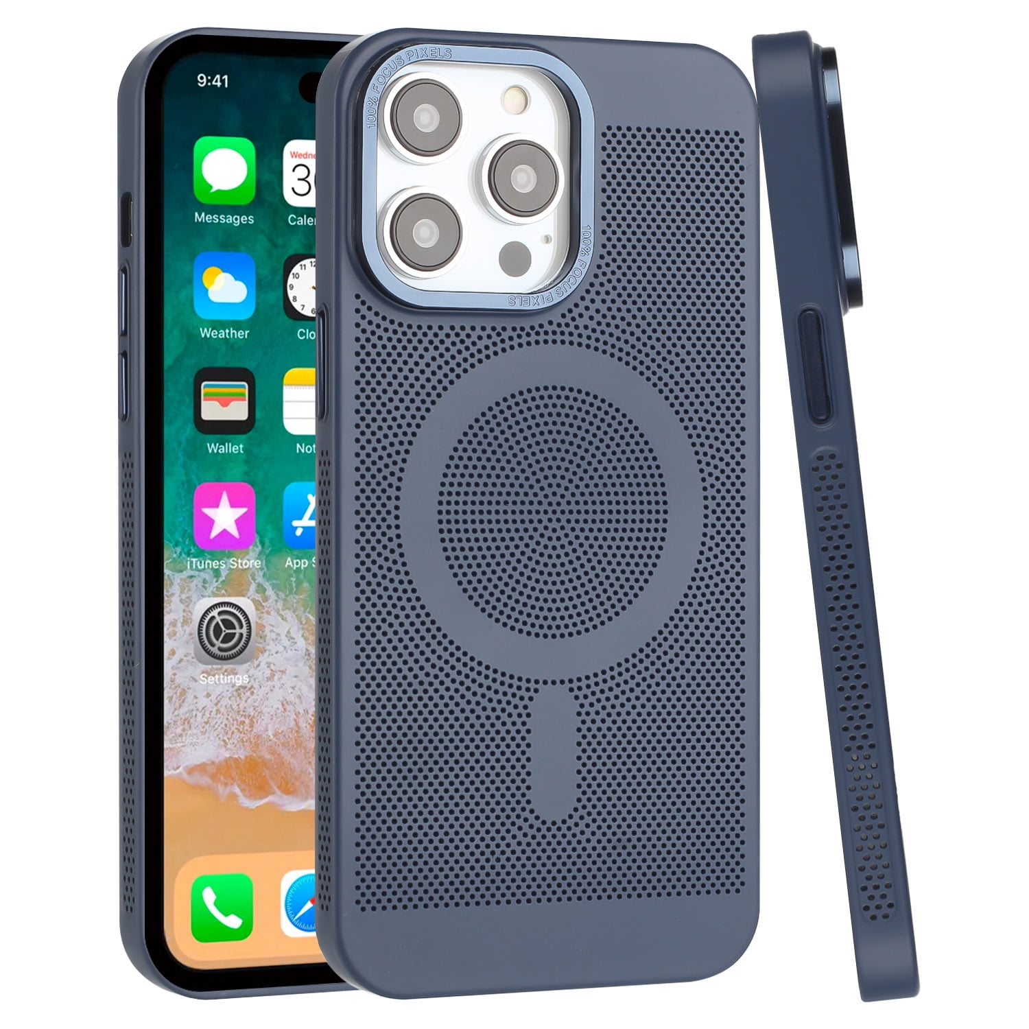 Perforated Heat Dissipation Case with MagSafe for iPhone 12 Pro Max ...