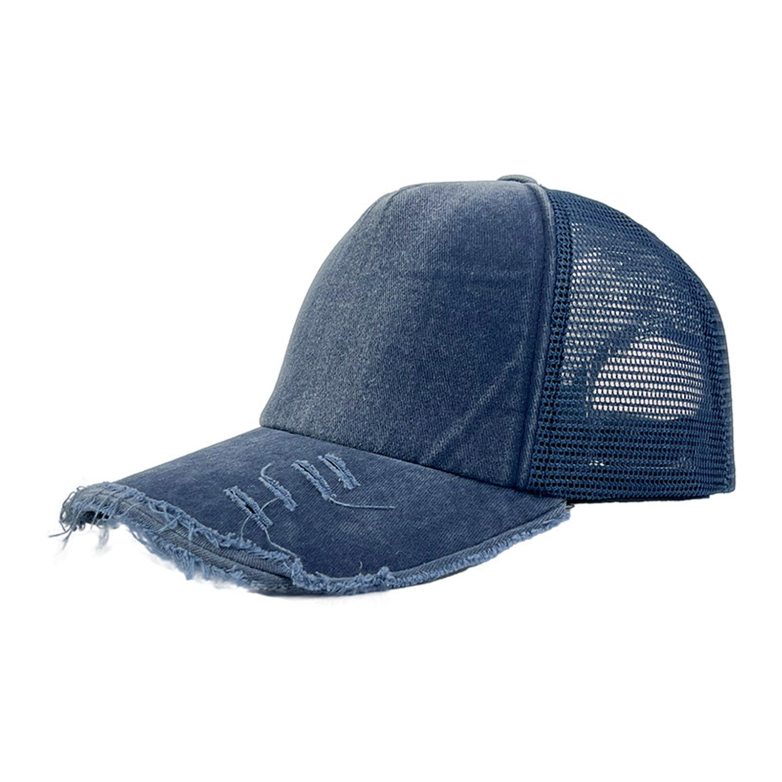 Perforated Hem Denim Shading Female Fashion Versatile Baseball Cap ...
