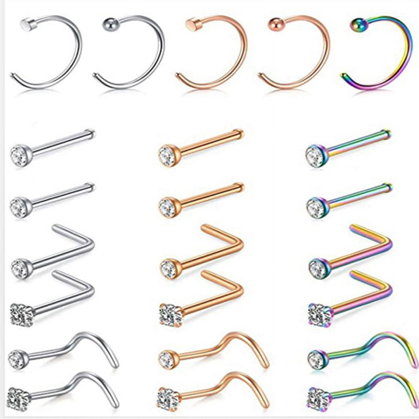 Perforated Nose Ring Stainless Steel False Puncture Nose Clip ...