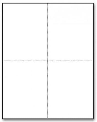 Perforated Paper, 4 Up 24# 8.5" X 11". Perforated in 4 Pcs. of 4.5" X 5 ...