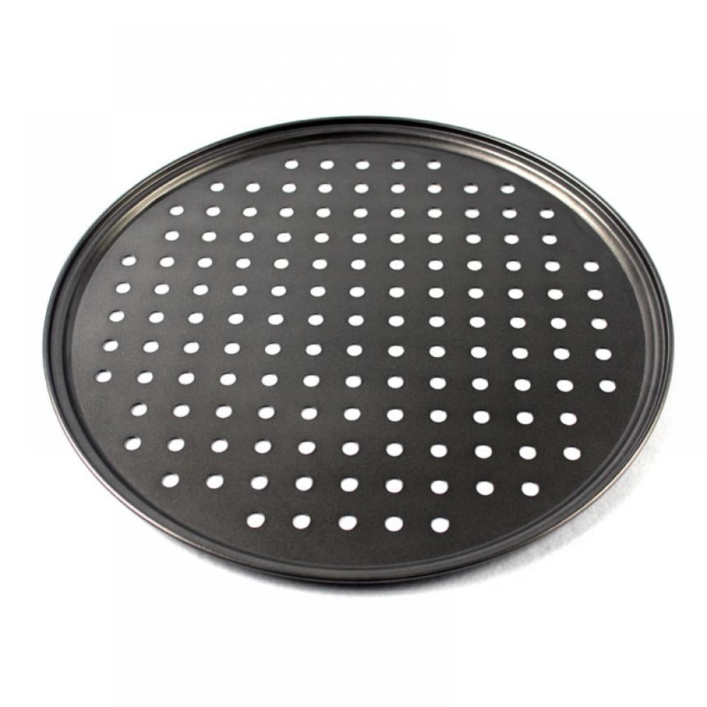 Segarty Steel Pizza Crisper, Perforated Plate for Oven, Round Pan with ...