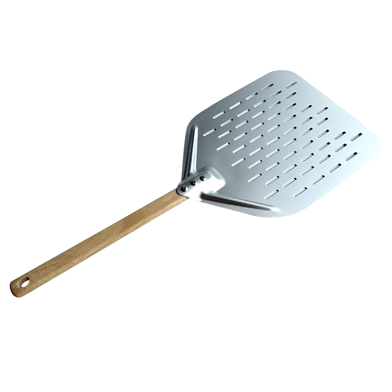 Perforated Pizza Peel 12 X 12 Inch, Aluminum Metal Spatula Paddle for ...