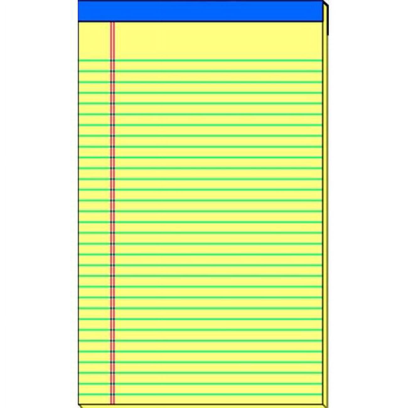 Perforated Stapled Standard Legal Pad, 5 x 8 In, 15 Lb, 50 Sheets, 0.38 ...