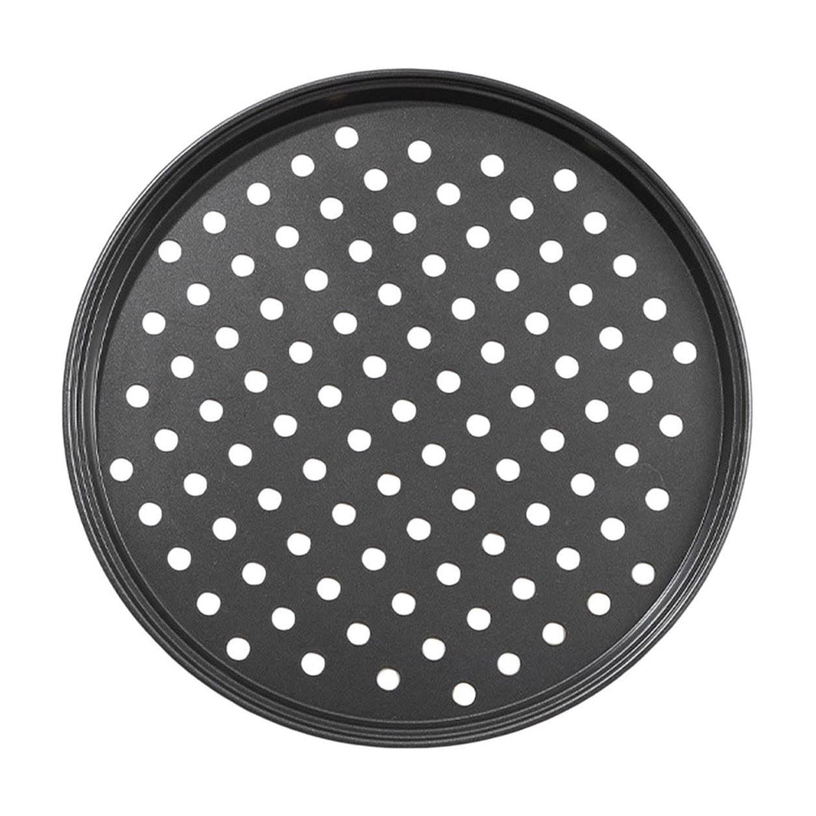 Perforated Steel Pizza Pan Bakeware For Italian Style Cooking And Even ...