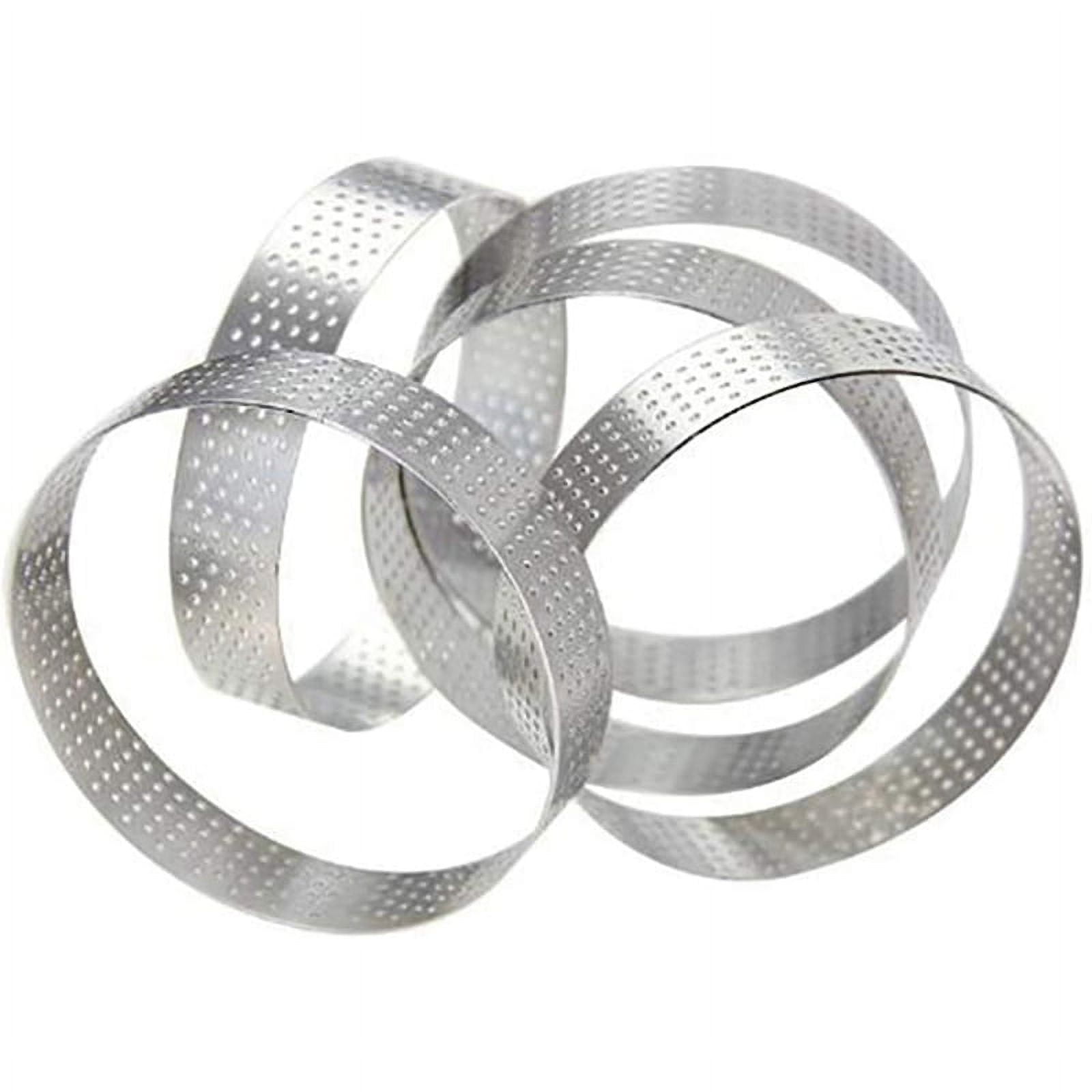 Perforated Tart Ring, 25Pcs 5cm Perforated Cake Mousse Ring, DIY Round ...