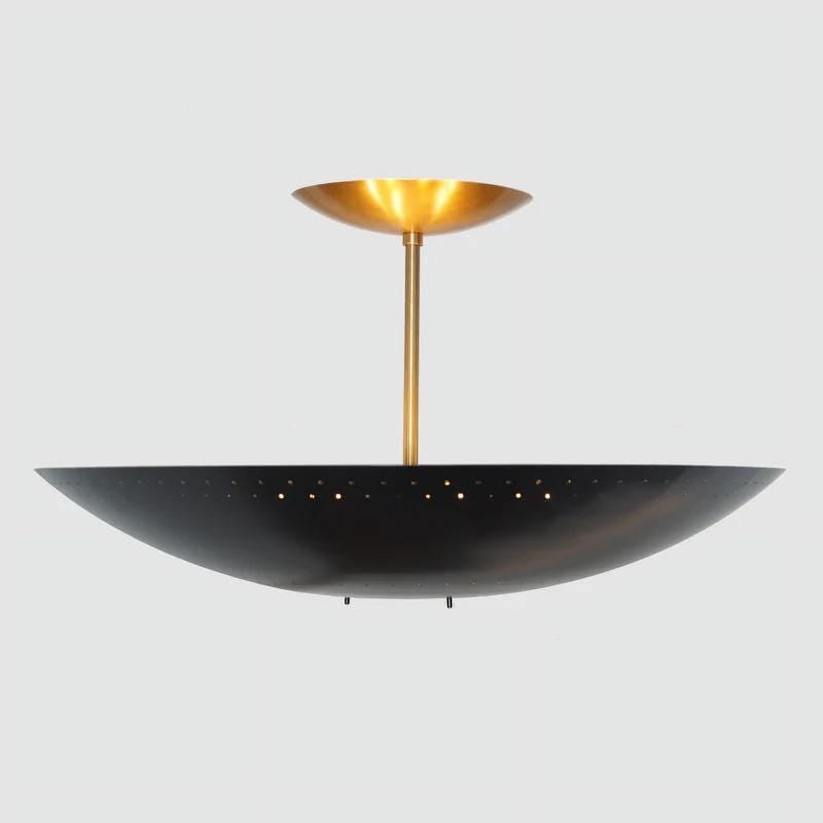 Perforated Tynell Dome Shade Art Deco Ceiling Light Fixture, Mid ...