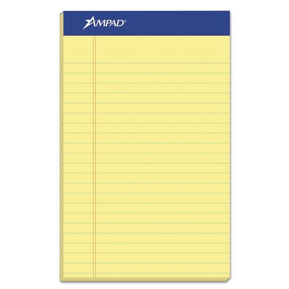 "Perforated Writing Pads, Narrow Rule, 50 Canary-Yellow 5 X 8 Sheets ...