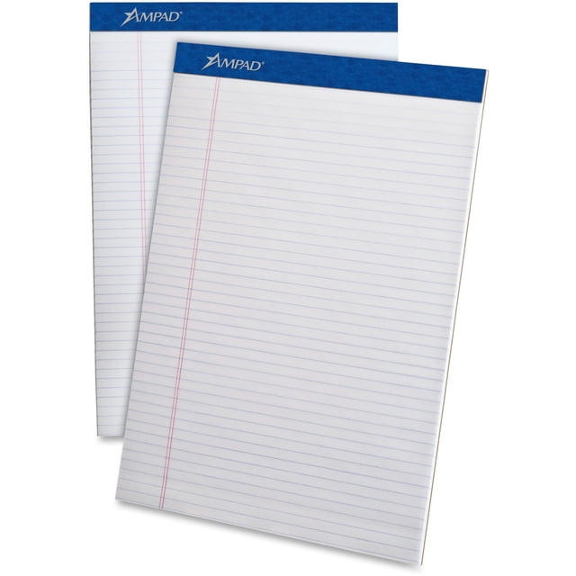Perforated Writing Pads, Narrow Rule, 8.5 x 11.75, White, 50 Sheets ...