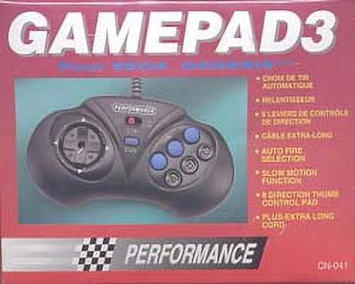 Performance Controller Gamepad 3 for Sega Genesis Slow Motion / Turbo ...