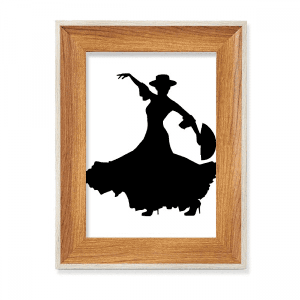 Performance Fan Dancing Dancer Desktop Wooden Photo Frame Display ...