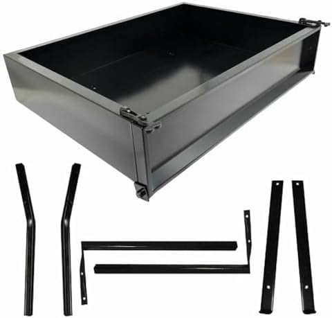 Performance Plus Carts EZGO RXV Golf Cart Black Steel Utility Cargo Box ...