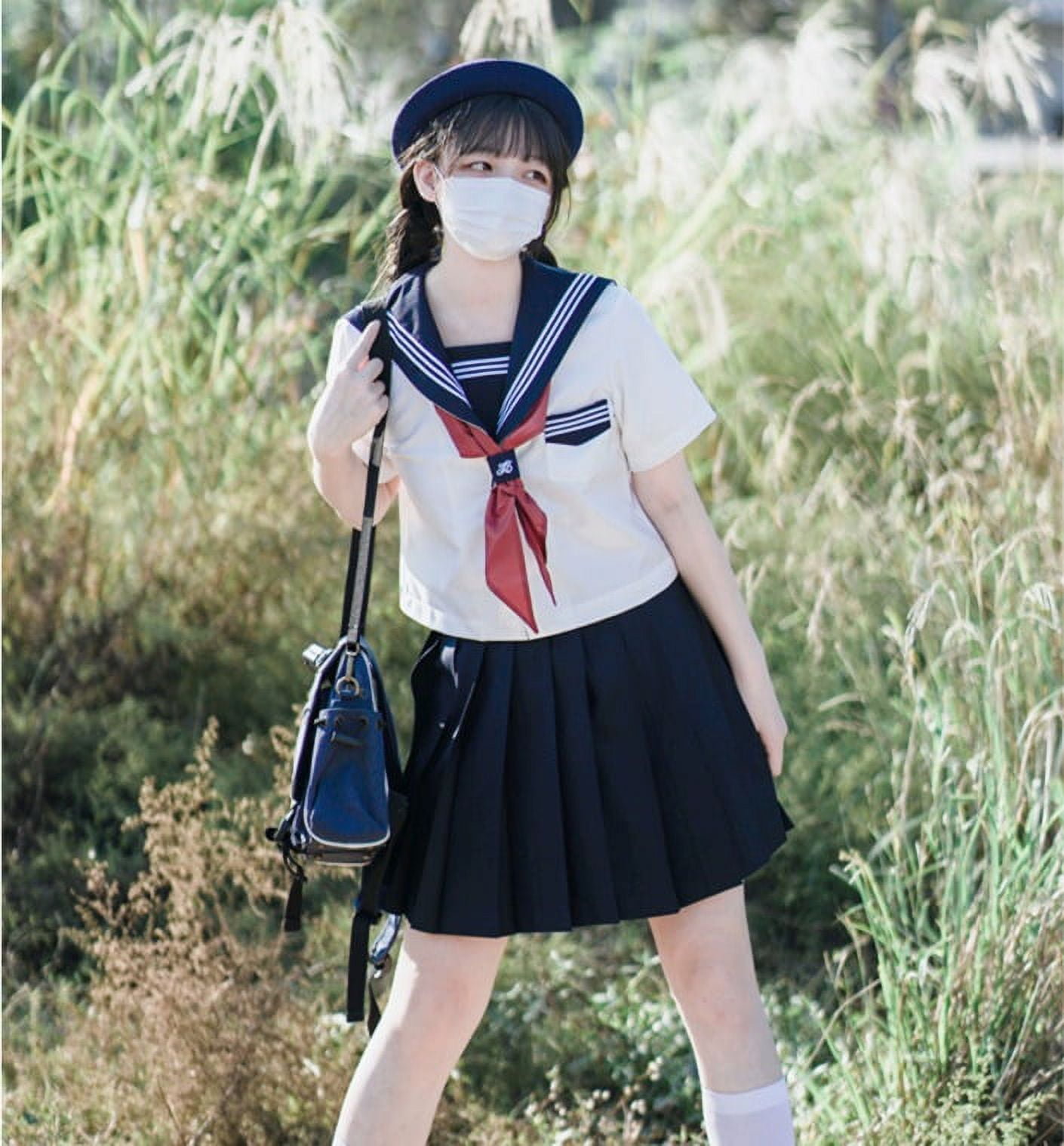 Performance School JK Uniform Dress Long Sleeve Shirt Pleated Skirt ...