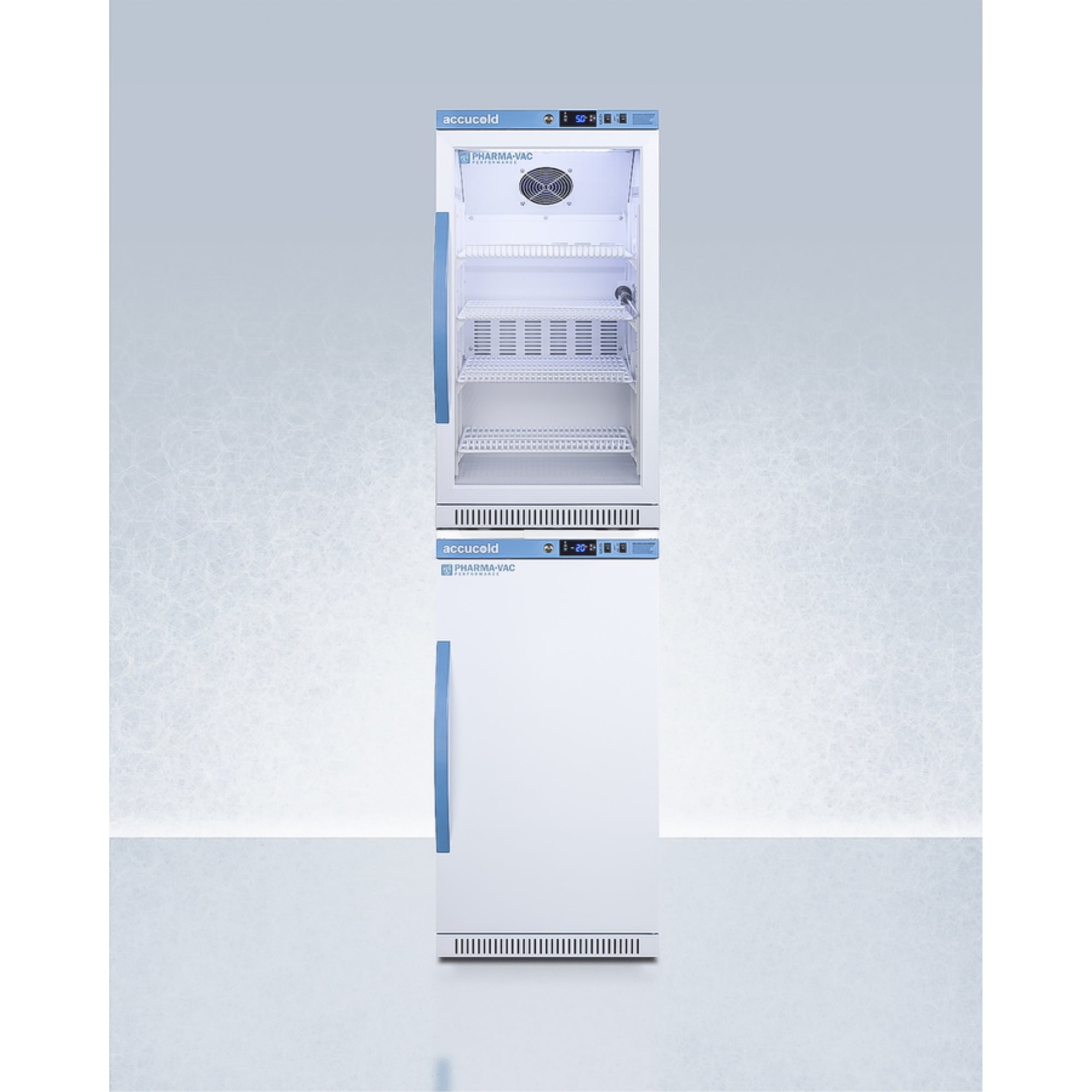 Performance Series Pharma-Vac stacked vaccine refrigerator/freezer ...