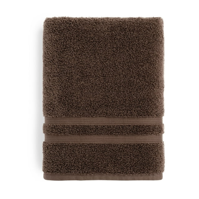 Performance Solid Bath Towel, 30" x 54", Brown - Mainstays - Walmart.com