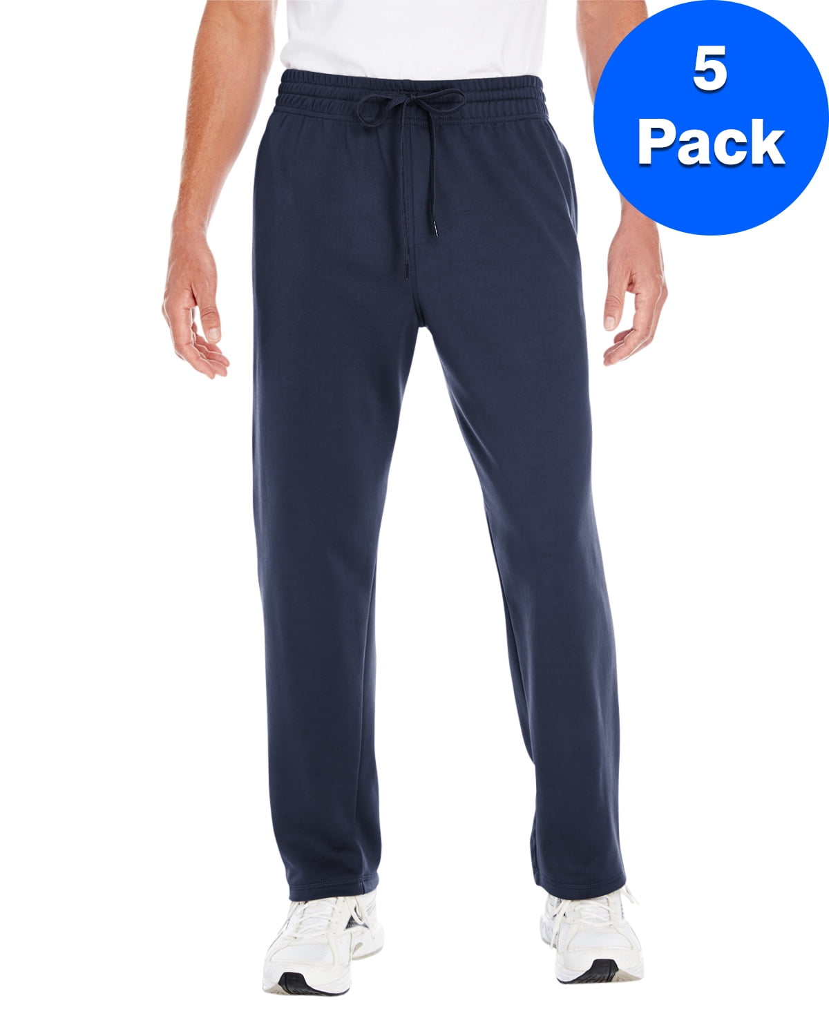 Performance Tech Open Bottom Sweatpants with Pockets 5 Pack - Walmart.com