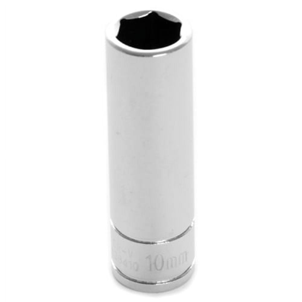Performance Tool W36410 Chrome Socket, 1/4" Drive, 10mm, 6 Point, Deep ...