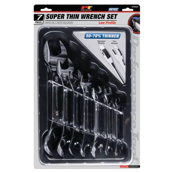 Performance Tool 7-Piece Super Thin Metric Wrench Set - Walmart.com