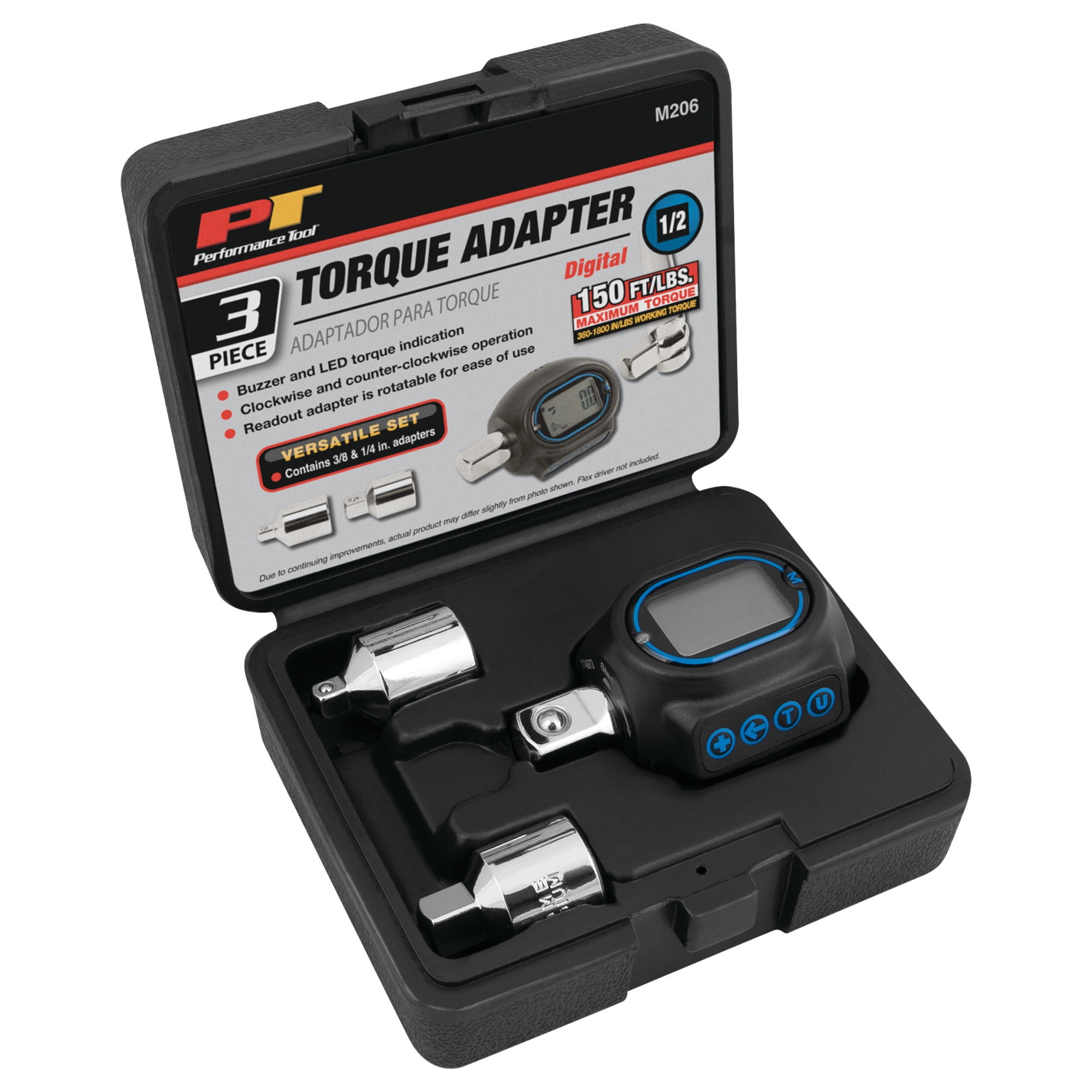 Performance Tool M206 Digital Torque Adapter (1/2'' Drive & includes ...