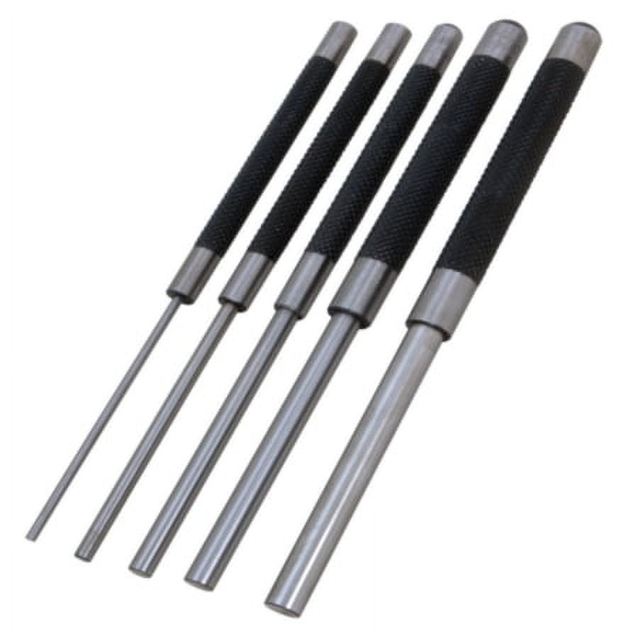 Performance Tool W758 5 Piece 8-Inch Long Carbon Steel Pin Punch Set ...