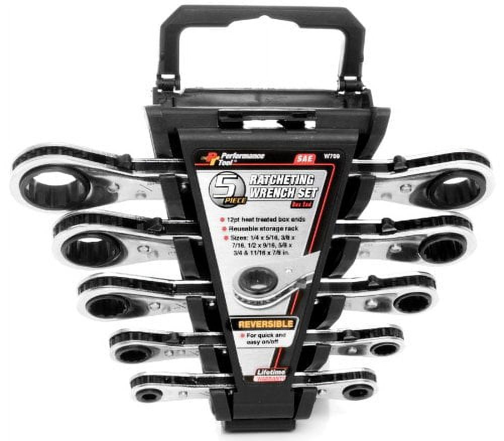 Performance Tool, SAE Ratcheting Socket Wrench Set, 5 Piece - Walmart.com