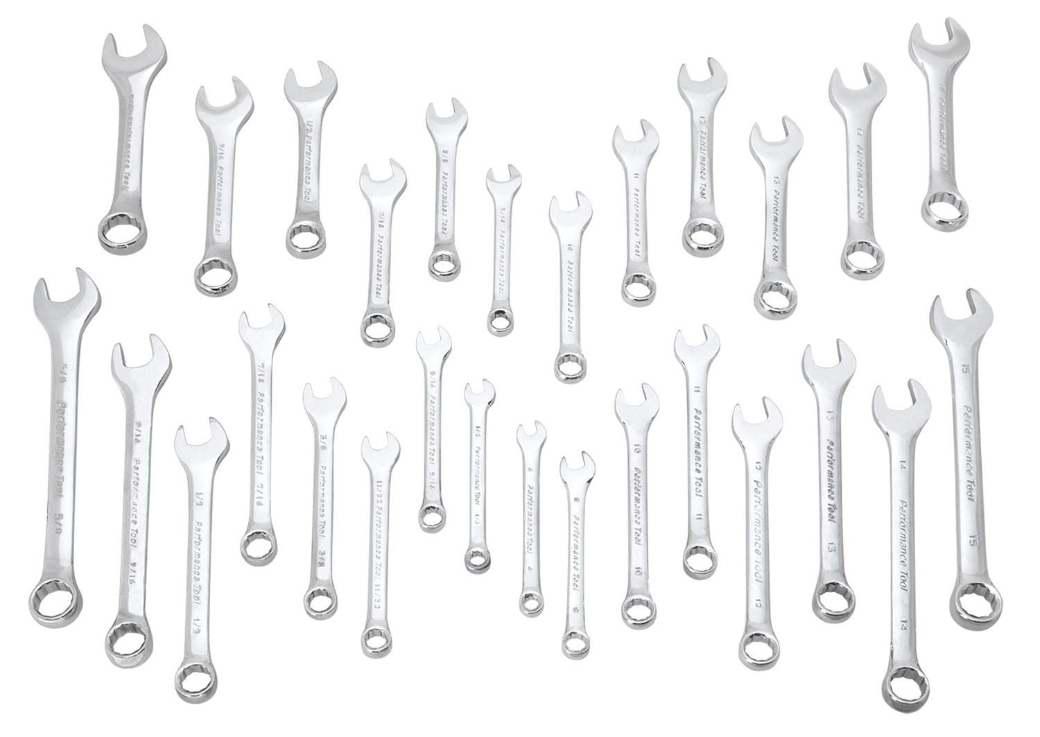 Performance Tool W1093 28pc SAE & MET Wrench Set - Walmart.com