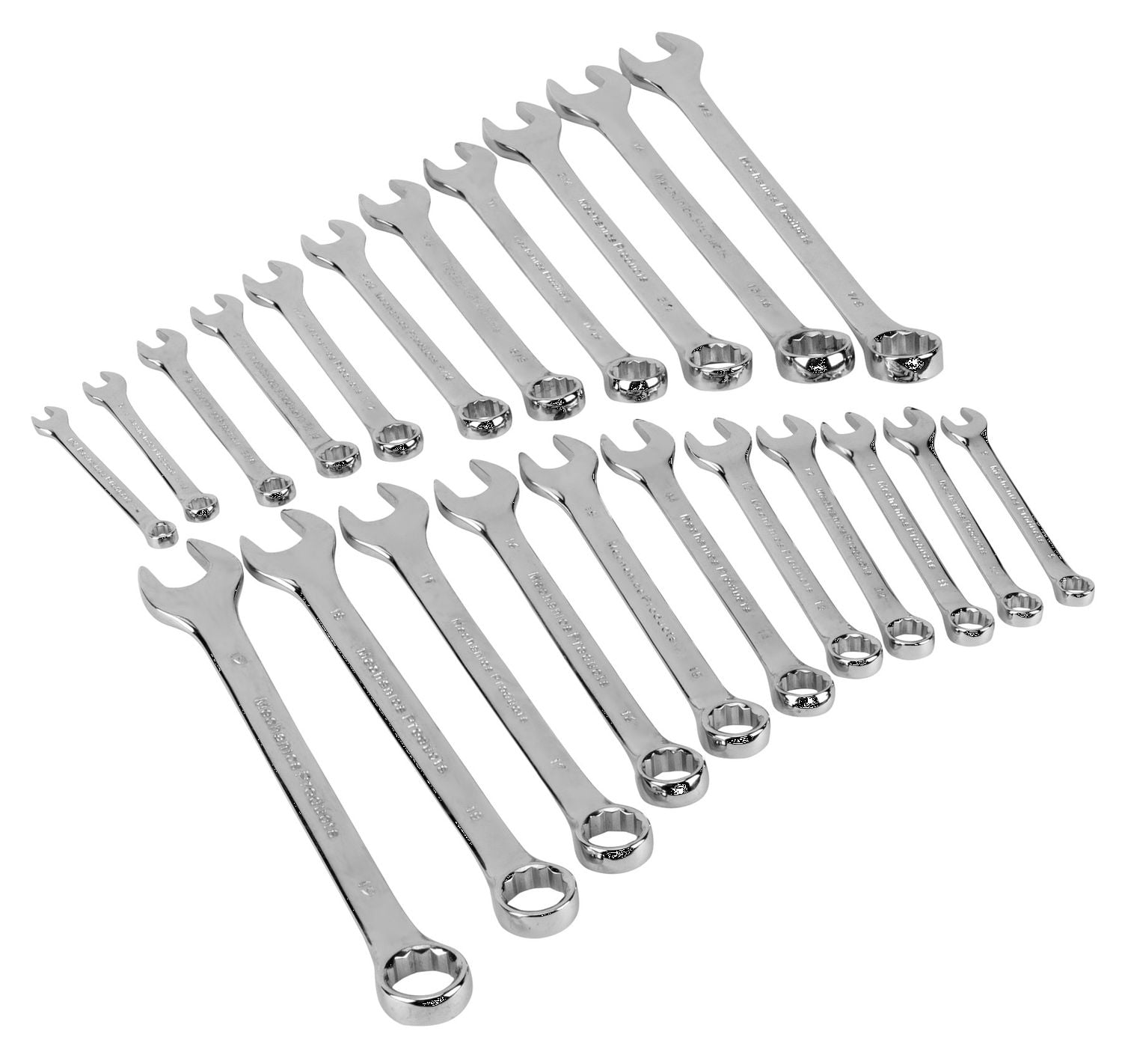 Performance Tool W1099 22-Piece SAE and Combination Metric Wrench Set ...