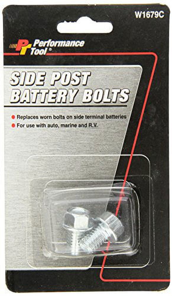 Performance Tool W1679C Side Post Battery Term Rpl Bolt - Walmart.com