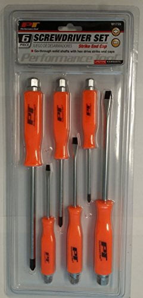Performance Tool, 6pc Strike Cap Screwdriver Set - Walmart.com