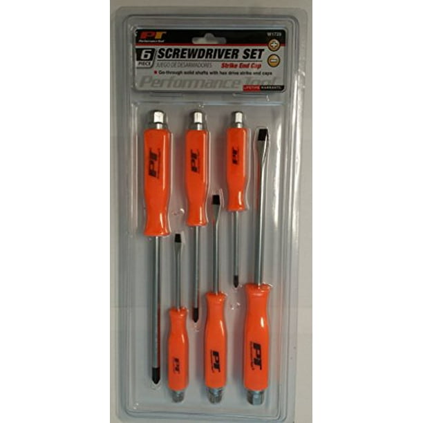Performance Tool W1729 6pc Strike Cap Screwdriver Set - Walmart.com