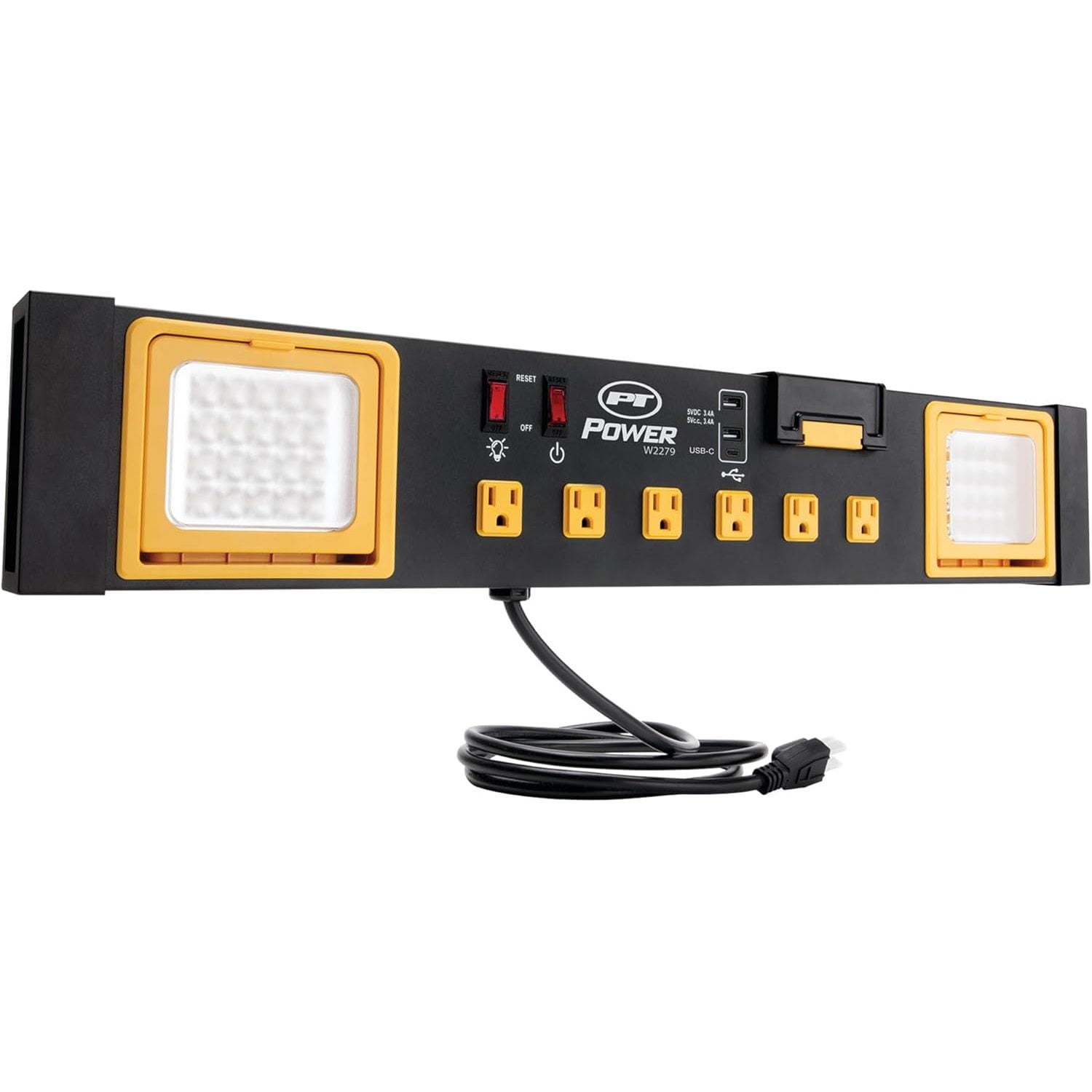 Performance Tool W2279 Commercial Grade Power Station with 6 Outlets, 2 ...
