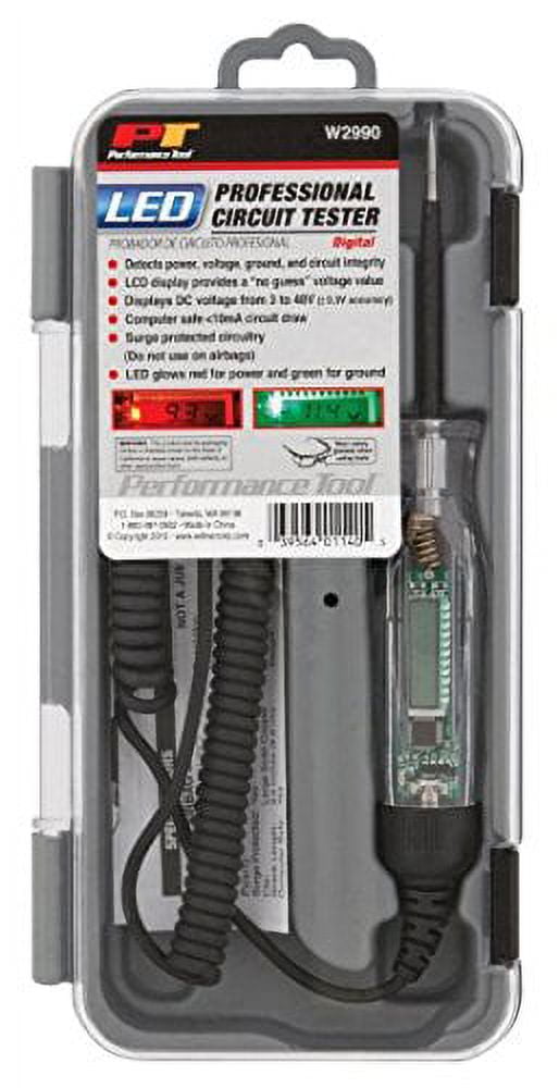Performance Tool W2990 Led Digital Circuit Tester - Walmart.com