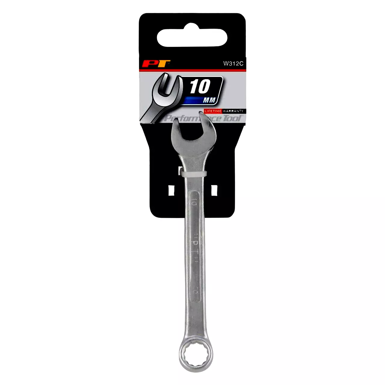 Performance Tool W312C Chrome Comb. Wrench, 10mm, with 12 Pt Box End, 4 ...