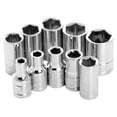Performance Tool W36202 1/4" Drive 6-Point MET Socket Set, 10-Piece ...